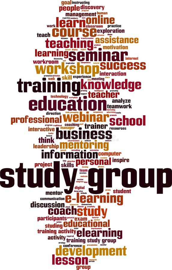 Study group word cloud stock vector. Illustration of participants ...
