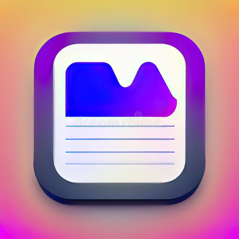 Study Guide Software App Style Icon. Generative AI. Stock Illustration ...