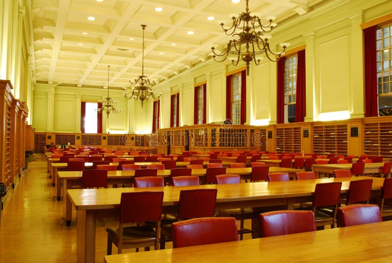 Study Hall of University Library Stock Image - Image of drawer ...