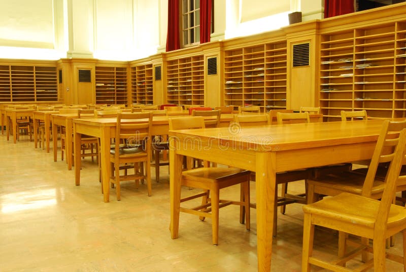 Study Hall of University Library Stock Image - Image of lobby, read ...