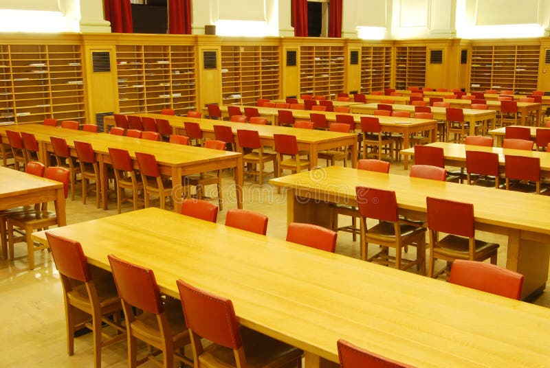 Study Hall of University Library Stock Photo - Image of layers, chairs ...