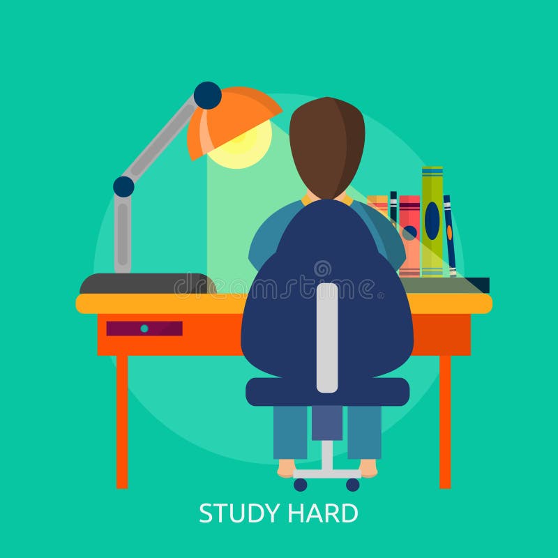 Study Hard Conceptual Design Stock Vector - Illustration of concept ...