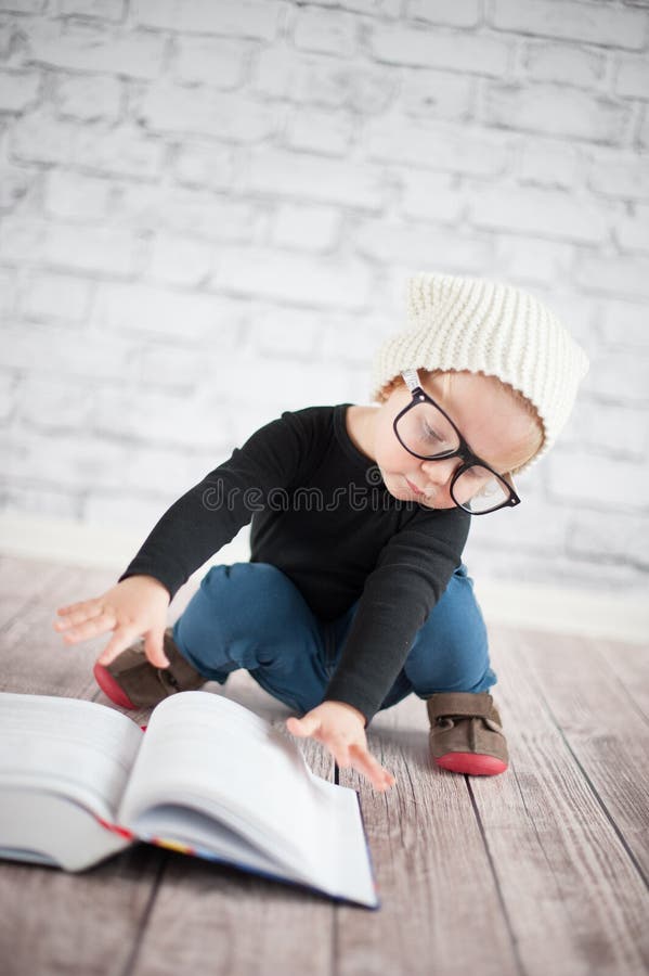 Study Hard with Nerd Glasses Stock Photo - Image of elementary ...