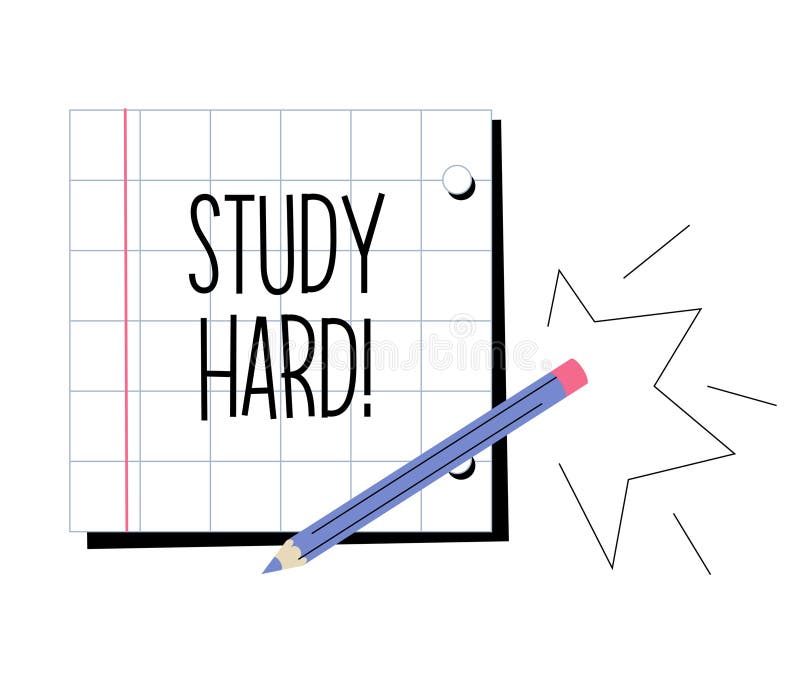 Study Hard Sticker Template Stock Vector - Illustration of design ...