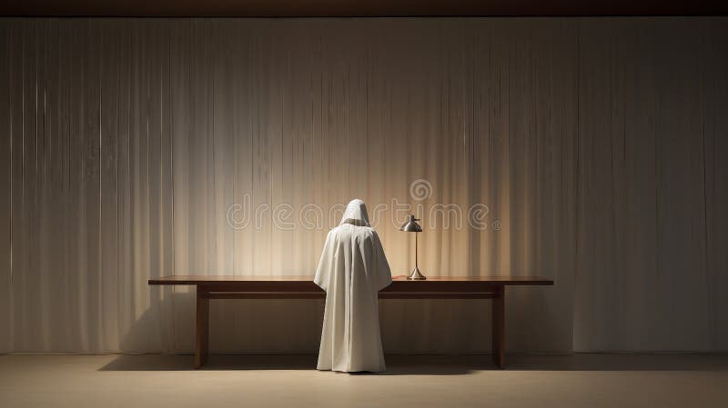 The Study of the Holy Priest Stock Image - Image of pray, christianity ...