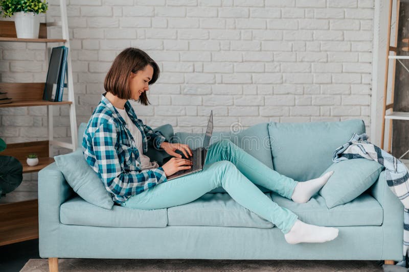 Study from home stock photo. Image of online, home, lesson - 216935684