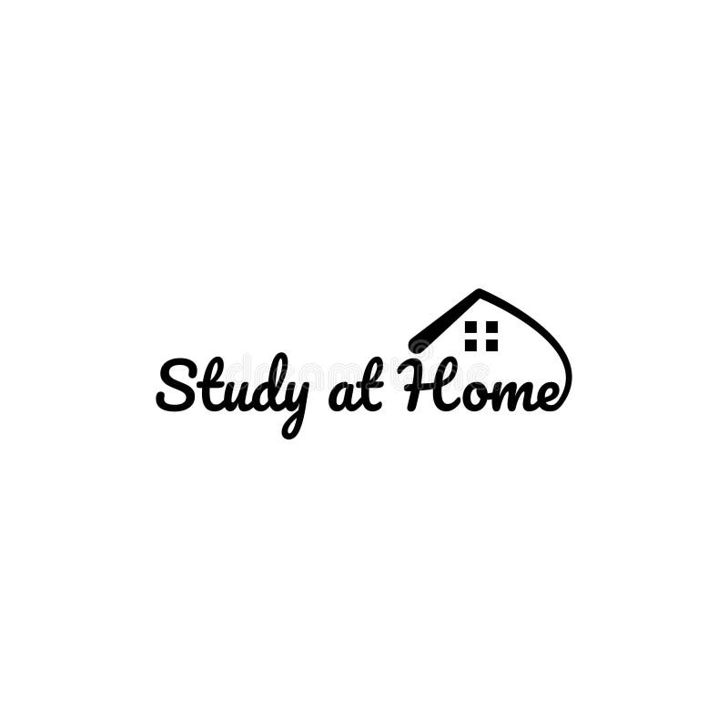 Study at Home Letter Vector Graphic Design Illustration Stock Vector ...
