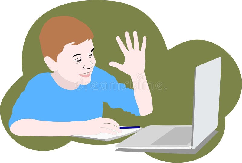 Study from Home, Virtual School, Online School 4 Stock Vector ...