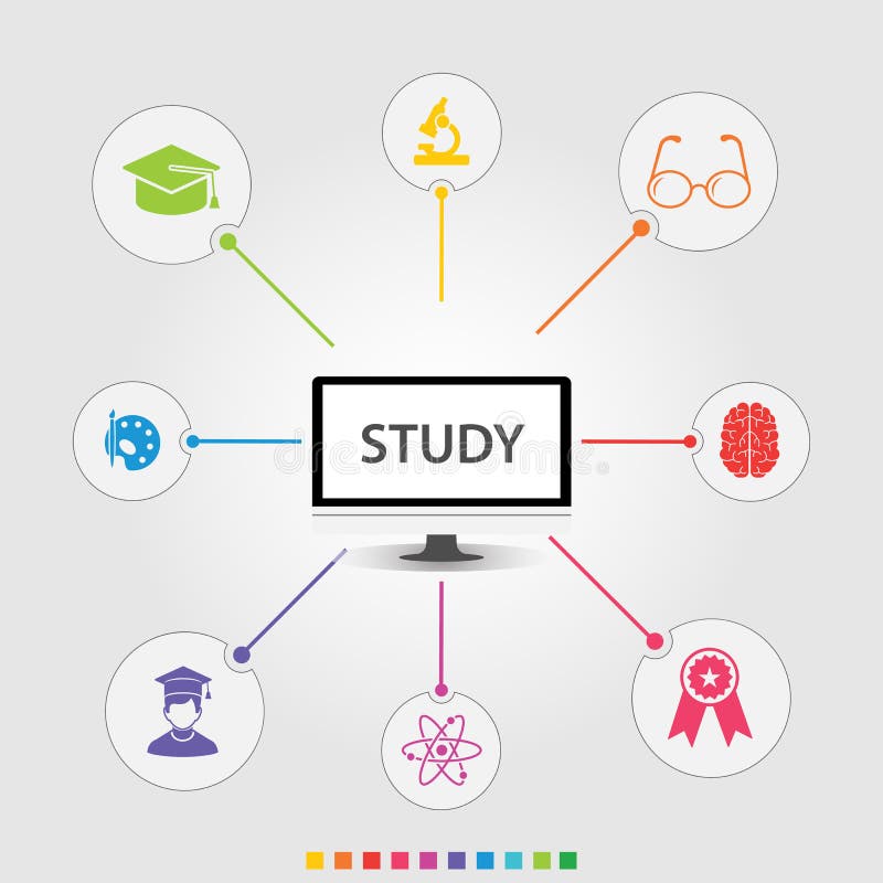 Study Infographics Vector Design. Timeline Concept Include Graduation ...