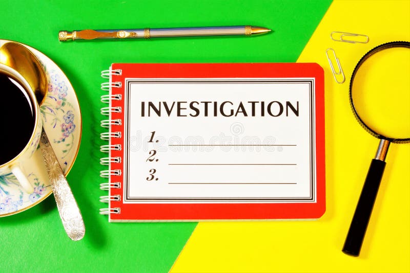 The Study is the Inscription of Text on the Notepad Report. Stock Photo ...