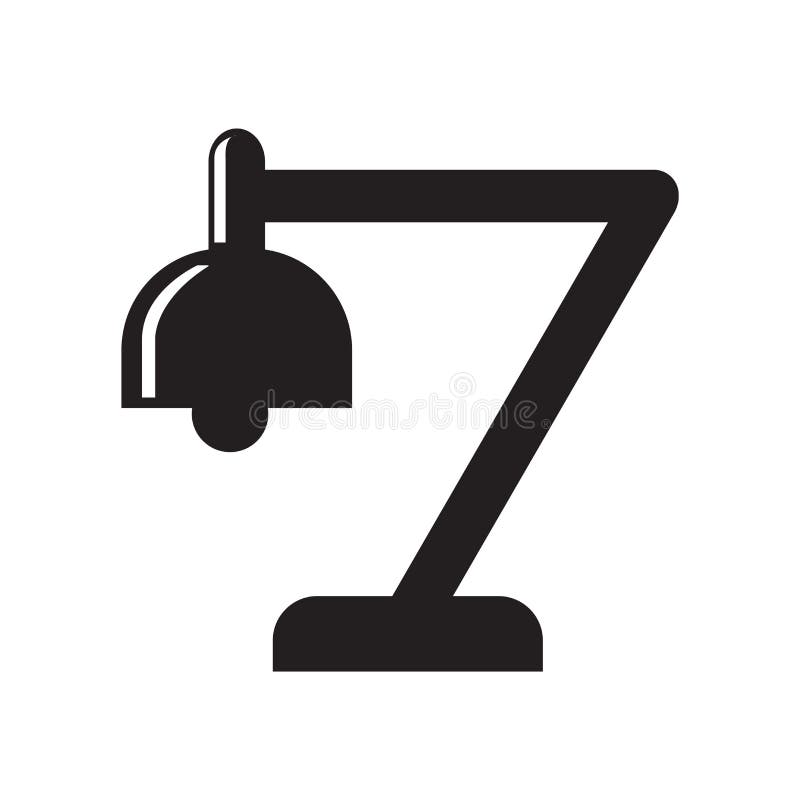 Lamp Icon Vector Isolated on White Background, Lamp Sign , Linear and ...