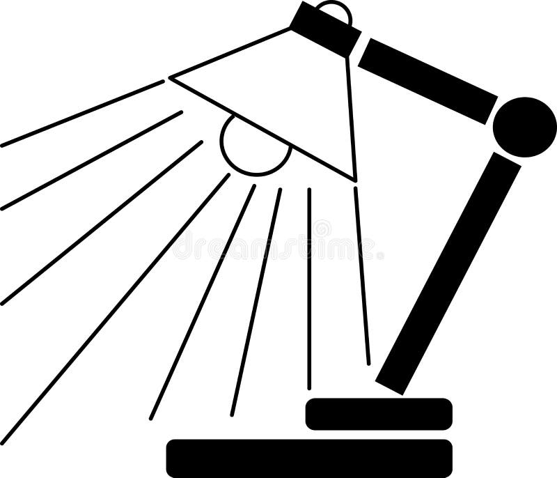 Study Lamp Vektor Icon or Logo Stock Vector - Illustration of logo ...