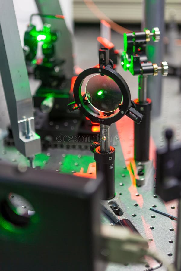 The Study of Lasers on the Test Bench Editorial Stock Image - Image of ...