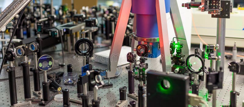 The Study of Lasers on the Test Bench Stock Photo - Image of smart ...