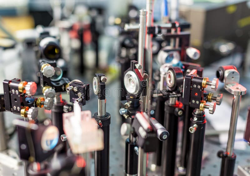 The Study of Lasers on the Test Bench Stock Photo - Image of technology ...
