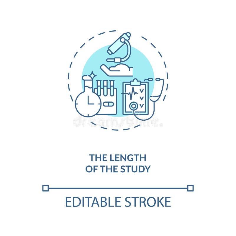Study length concept icon stock vector. Illustration of graphic - 215499880