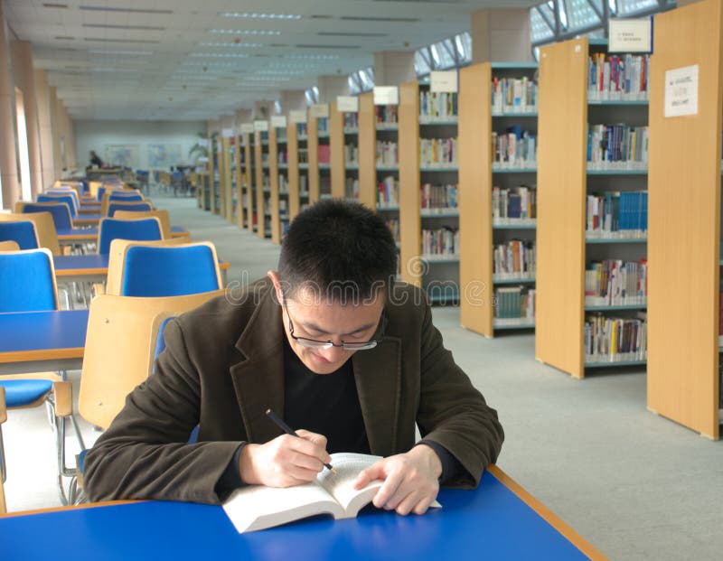 Study in library stock image. Image of lifestyle, institute - 22084819
