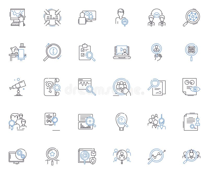 Study Line Icons Collection. Education, Learning, Research, Books ...