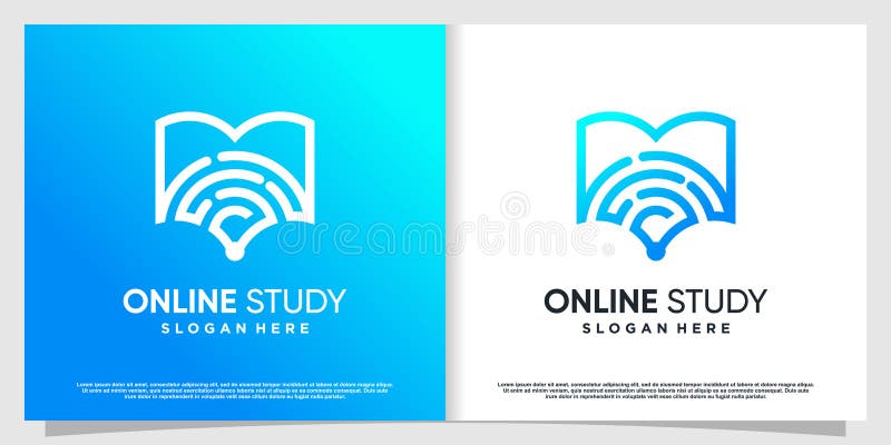 Study Logo with Book and Signal Concept Premium Vector Part 1 Stock ...