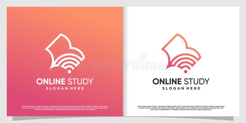 Study Logo with Book and Signal Concept Premium Vector Part 2 Stock ...