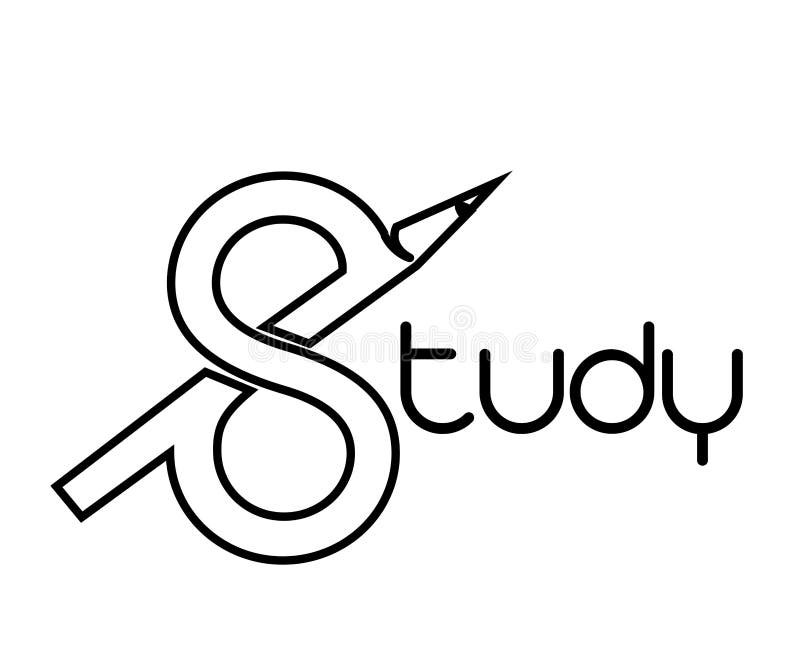 Study Logo with Styled S and Pencil. Stock Vector - Illustration of ...