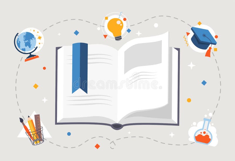 Education Study Material for Students Stock Vector - Illustration of ...