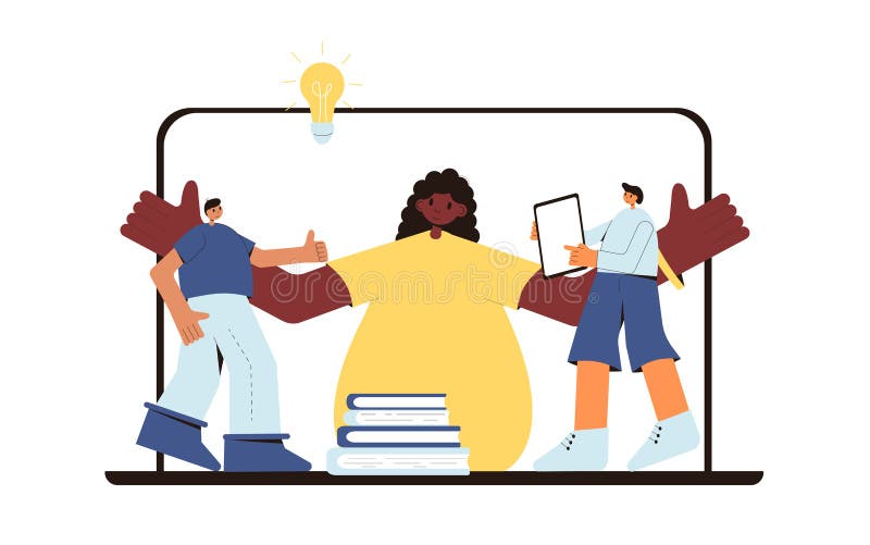 Study with me. Study buddy stock vector. Illustration of system - 304124982