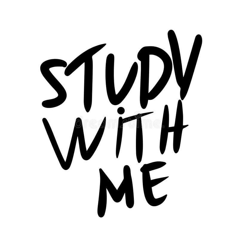 Study with me quote stock vector. Illustration of buddy - 304122736