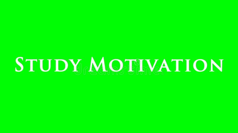 Study Motivation Text Green Screen Animated Video Stock Footage - Video ...