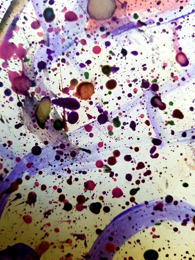 Study of Splatter Technique in Water Color Stock Photo - Image of water ...