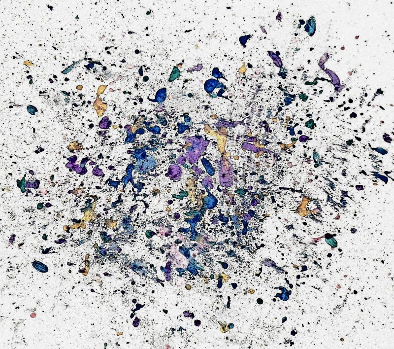 Study of Splatter Technique in Water Color Stock Illustration ...