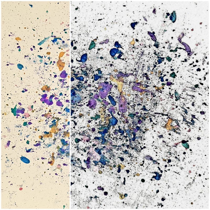 Study of Splatter Technique in Water Color Stock Illustration ...