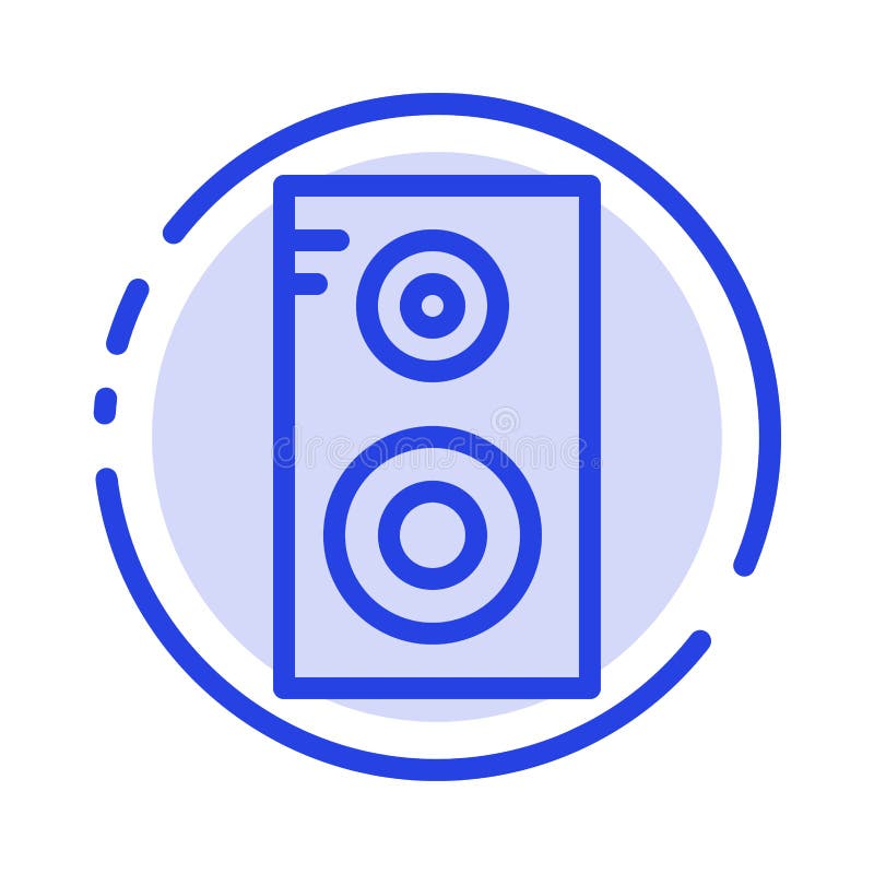 Study, Music Class, School Blue Dotted Line Line Icon Stock Vector ...