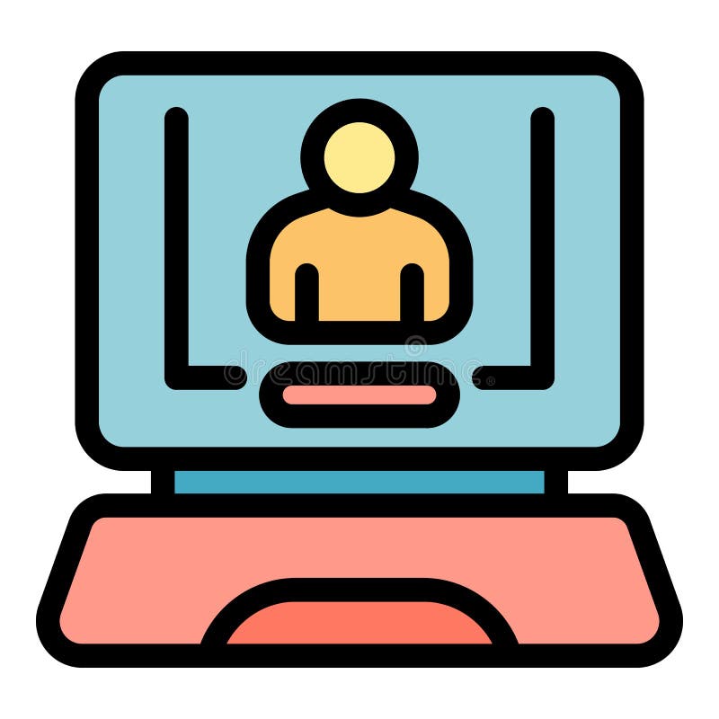 Study Online Meeting Icon Color Outline Vector Stock Vector ...