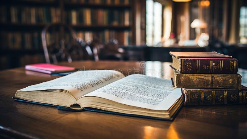 Study open book library stock illustration. Illustration of education ...