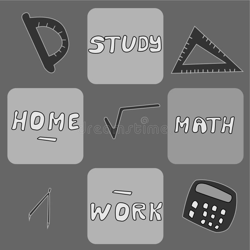 Study Page. Card. Math Patterns. Stock Vector - Illustration of ...