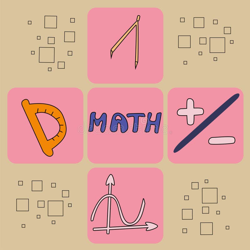 Study Page. Card. Math Patterns. Stock Vector - Illustration of ...