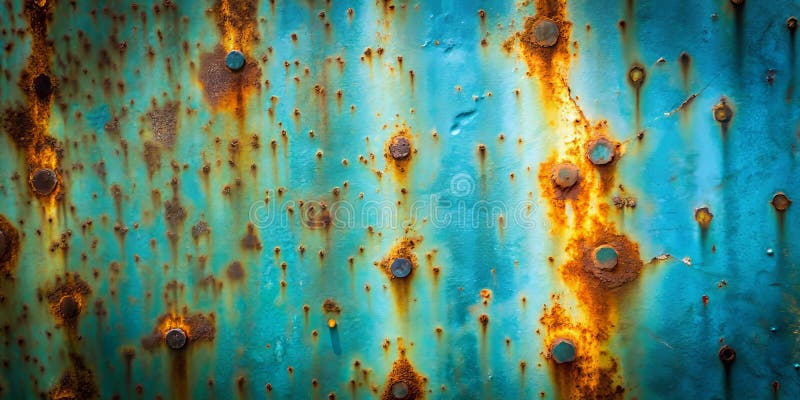 A Study in Patina Rusty Light Blue Sheet Metal Plate in LowLight ...
