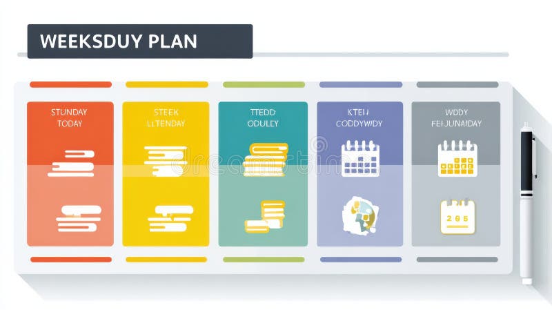 Efficient Study Plan Infographic with Scheduled Blocks for Weekly ...