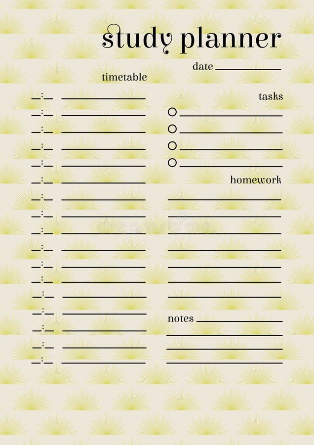 Study Planner Minimalist Beige Art. Categories of Notes. Outer Space ...