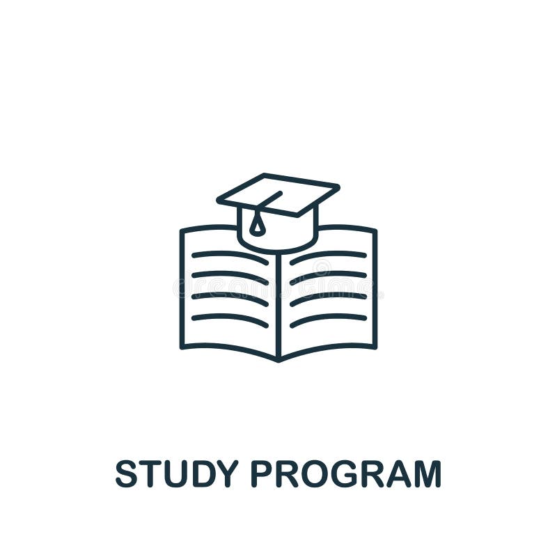 Study Program Icon from E-learning Collection. Simple Line Element ... Study Program Icon from E-learning Collection. Simple Line Element ...
