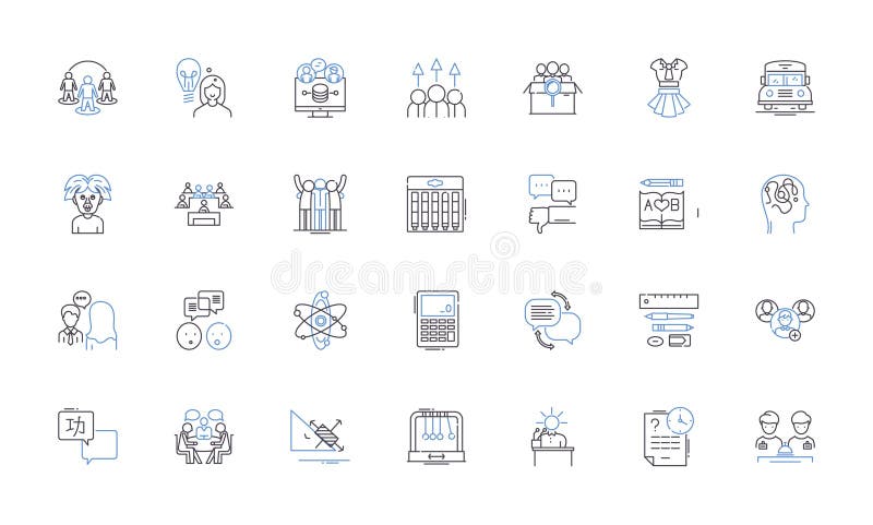 Study Program Line Icons Collection. Academic, Courses, Diploma, Degree ...