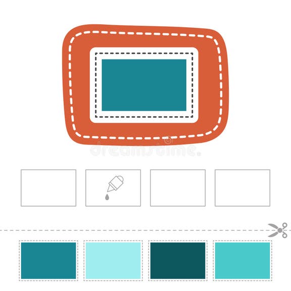 Study the Rectangle Big Cut and Glue Figures Stock Vector ...