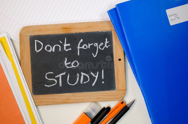 Study reminder concept stock photo. Image of concept - 132862484