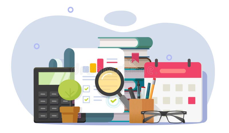 Study Research Overview Audit Vector Icon Graphic Illustration ...