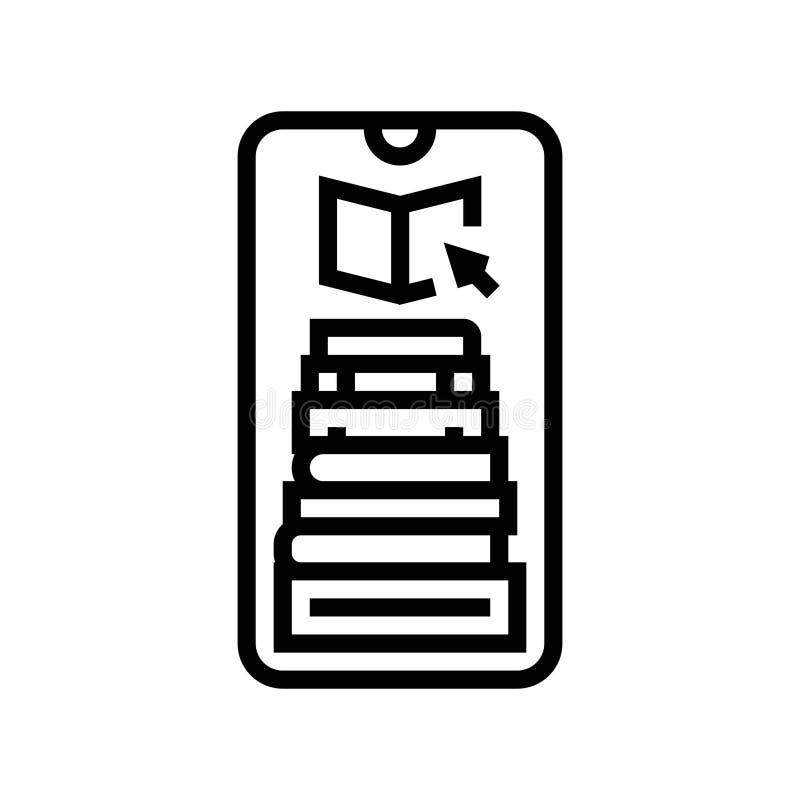 Study Resources Education Platform Line Icon Vector Illustration Stock ...