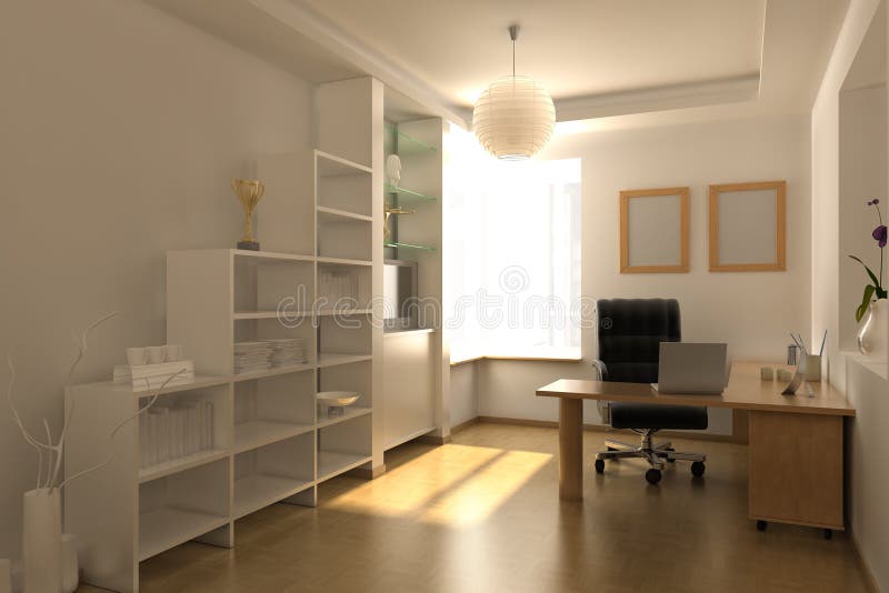 Study room stock illustration. Illustration of wood, decor - 10907768