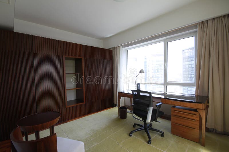 Study room stock image. Image of luxury, floor, curtain - 50778207