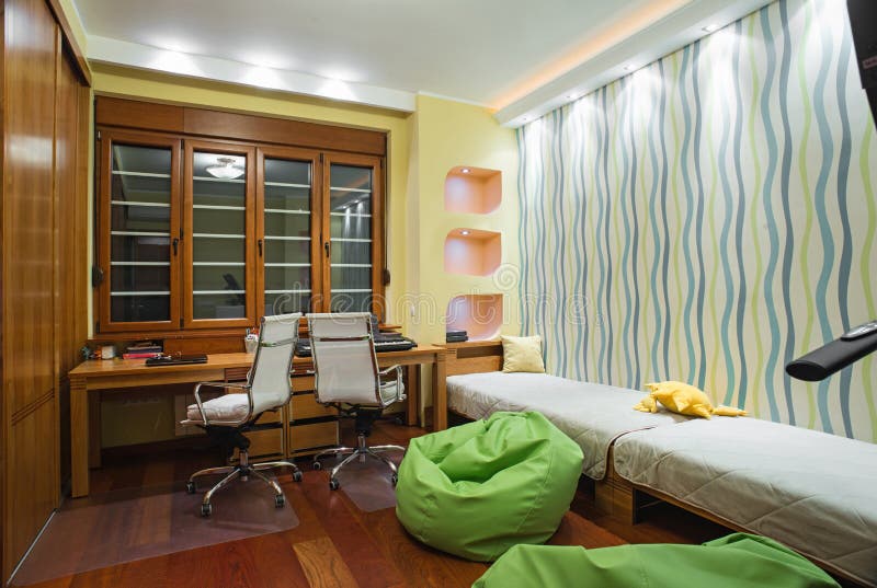 Study room interior stock photo. Image of bright, study - 61748952