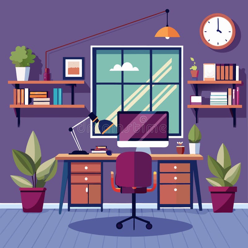 Study room interior stock photo. Image of comfortable - 385282786